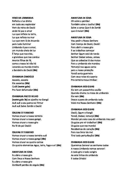 PONTOS DE ABERTURA | CEUF